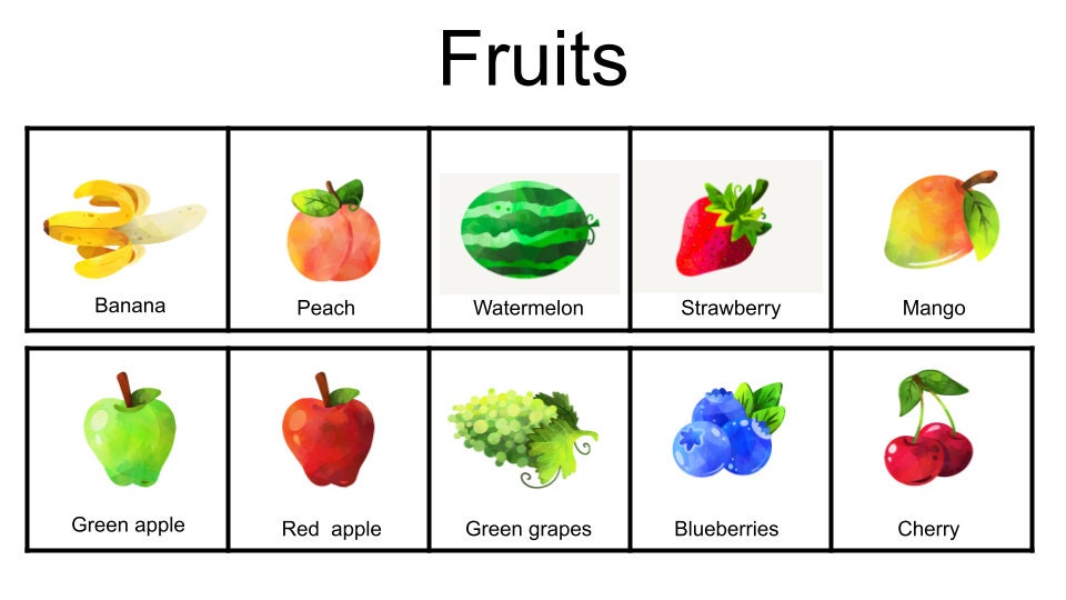 Toddler, Preschool Busy Work, Vegetables and Fruits Sorting Matching ...