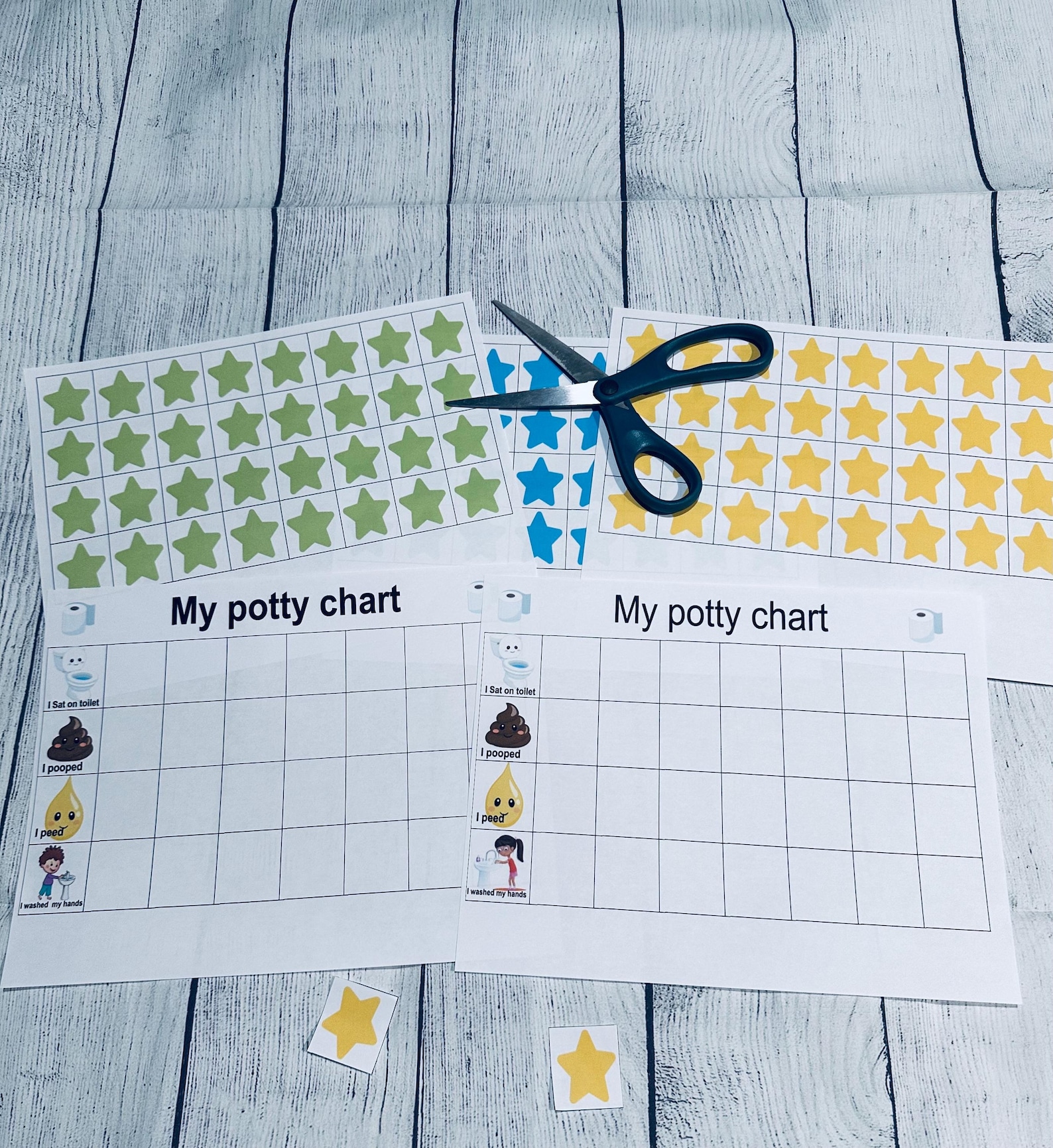 Potty Training Board, Boy / Girls, Potty Chart, Potty Token, Potty ...
