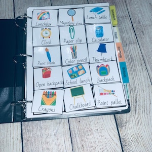 Pec Picture Card Notebook Kit Speech Therapy OT Therapy Autism ...