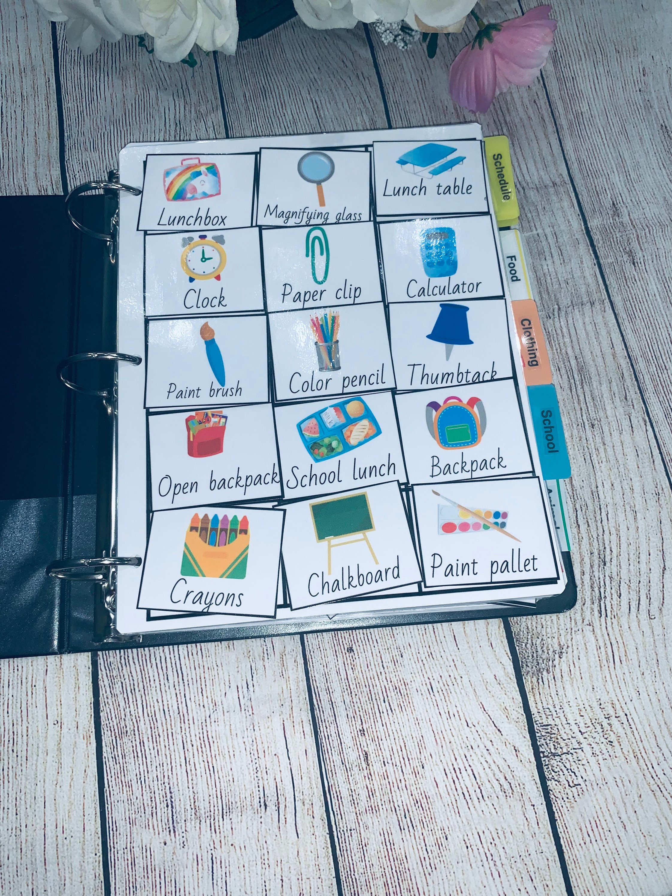 Pec Picture Card Notebook Kit Speech Therapy OT Therapy Autism ...