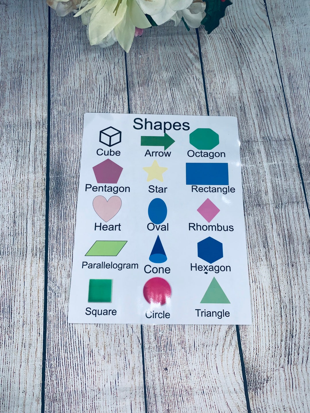 Shapes Poster Wall Art Printable, Montessori Classroom Decoration ...