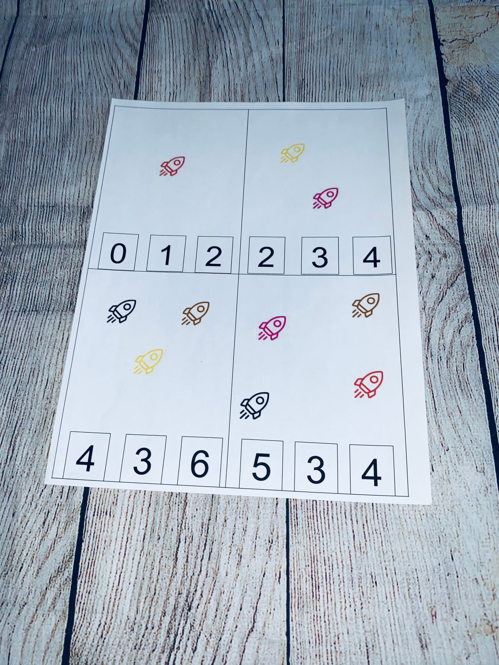 Counting Number 1 to 15 Flash Cards, Clip Cards Interactive Binder ...