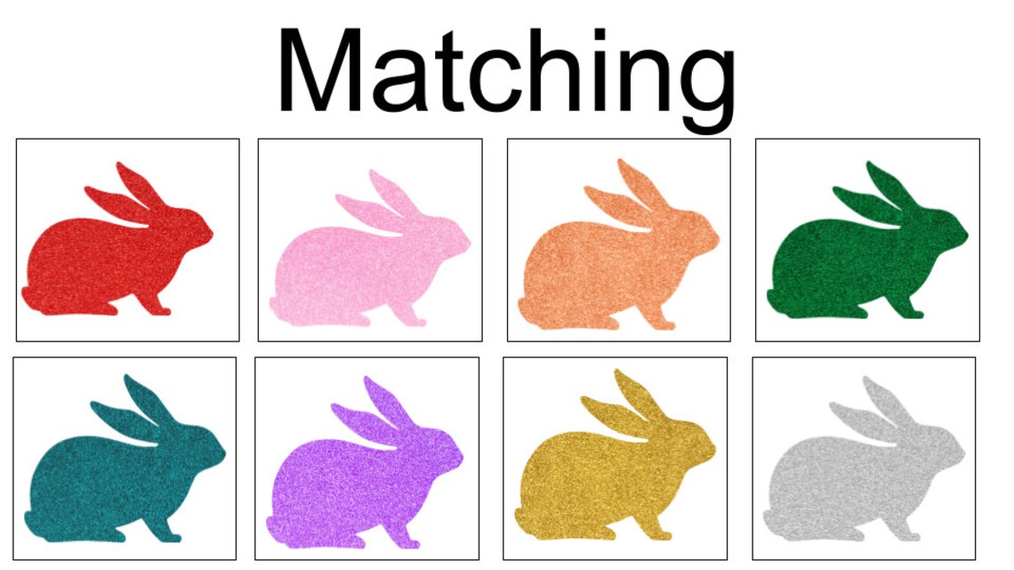Preschool Montessori Kids Busy Work, Bunny Matching Interactive ...