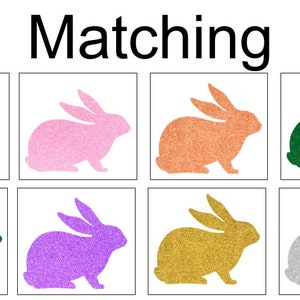 Preschool Montessori Kids Busy Work, Bunny Matching Interactive ...