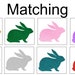 Preschool Montessori Kids Busy Work, Bunny Matching Interactive ...