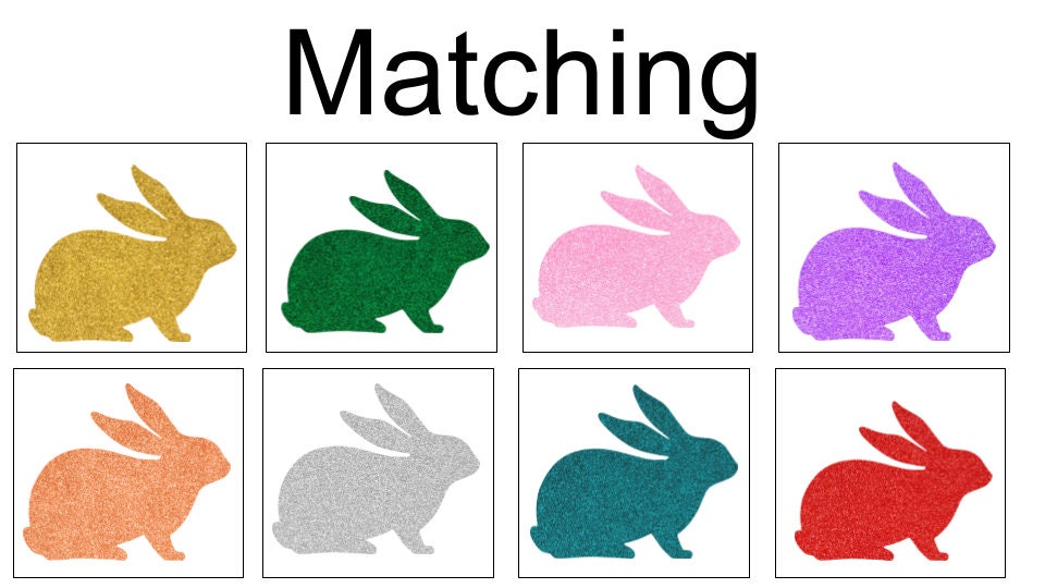Preschool Montessori Kids Busy Work, Bunny Matching Interactive ...