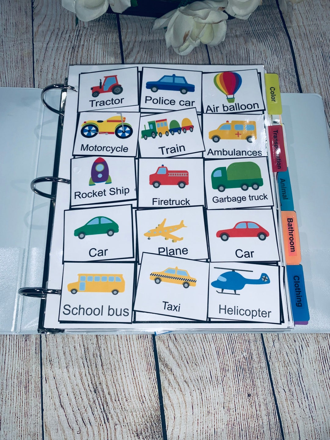 Autism Communication Pictures Cards Book or Binder Bundle of 300 ...