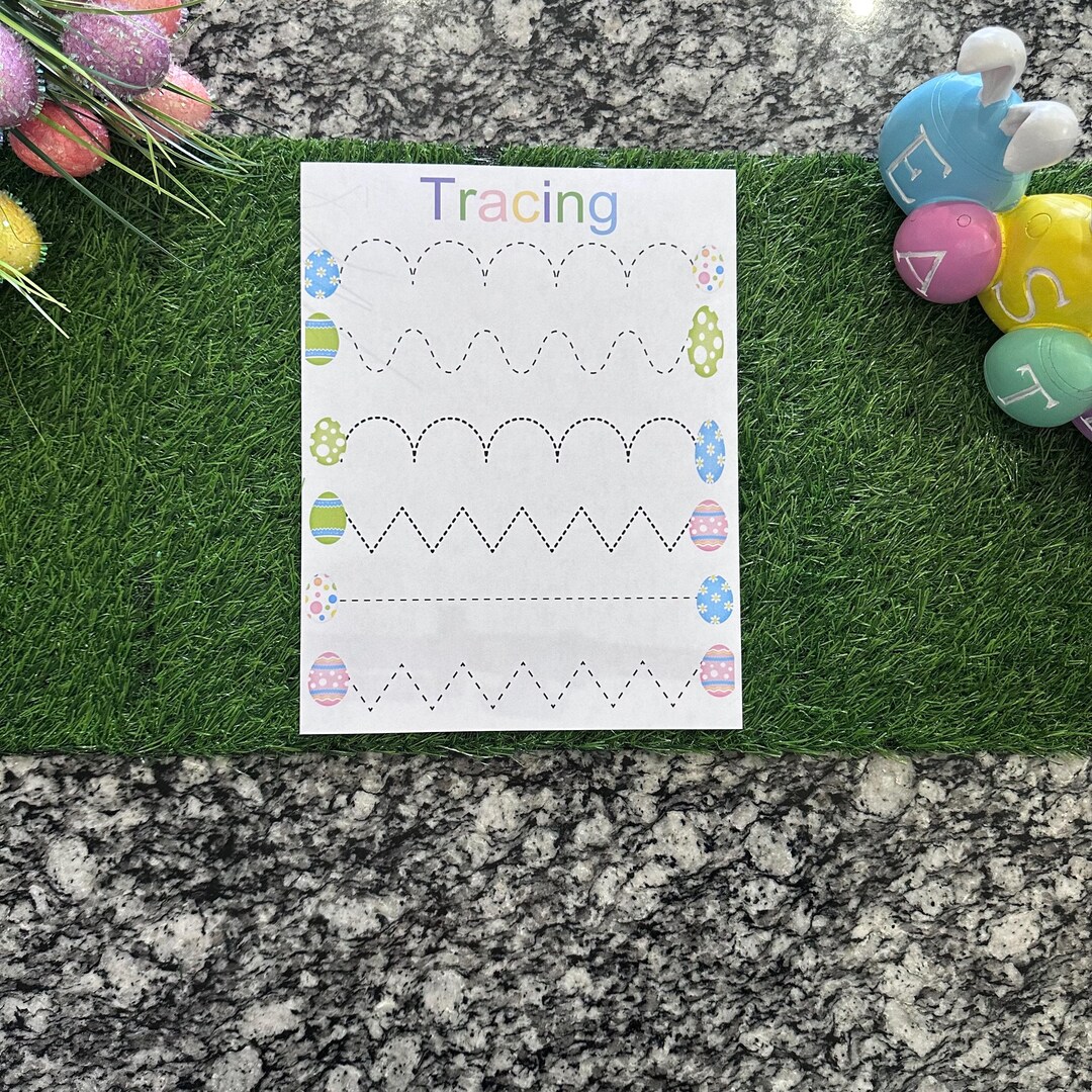 Easter Tracing Lines Poster Wall Art Printable Classroom Decoration ...