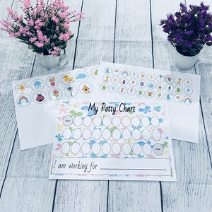 Butterfly Sticker Potty Chart ,spring Summer Theme Girl Potty Training ...