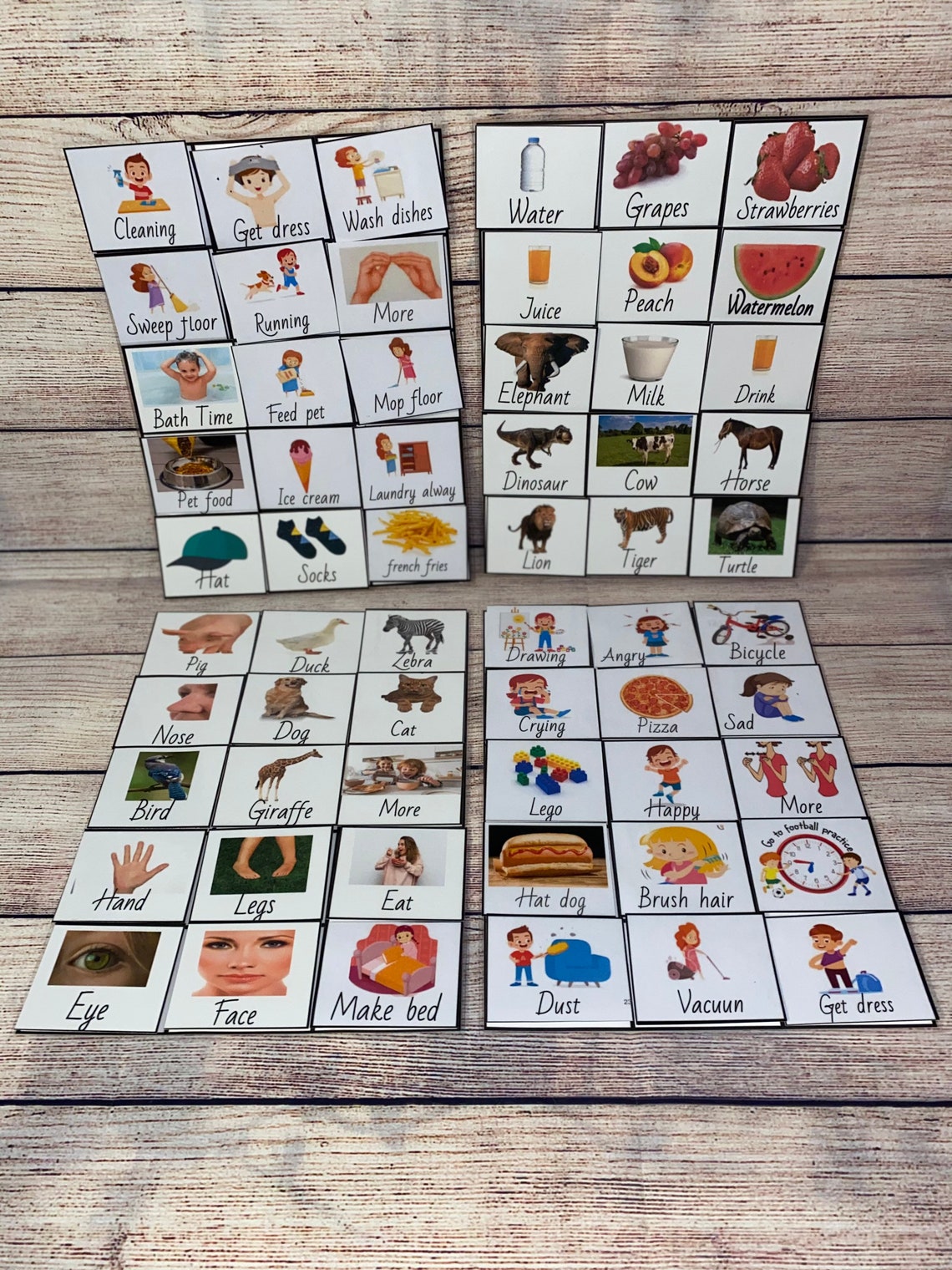 Pecs schedule pecs book Small Pecs book pack of 210 pecs | Etsy