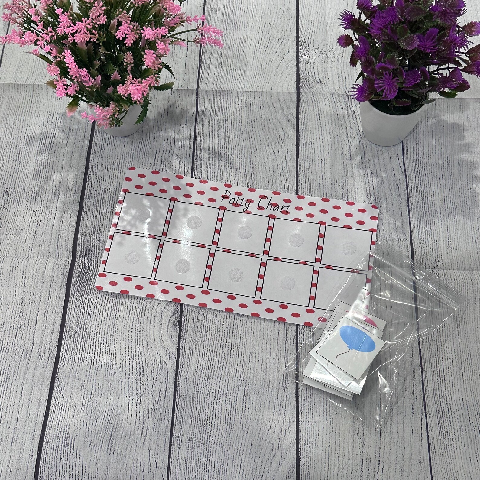 Red Dots Potty Training Board, Green, Boy / Girls, Potty Chart, Potty ...