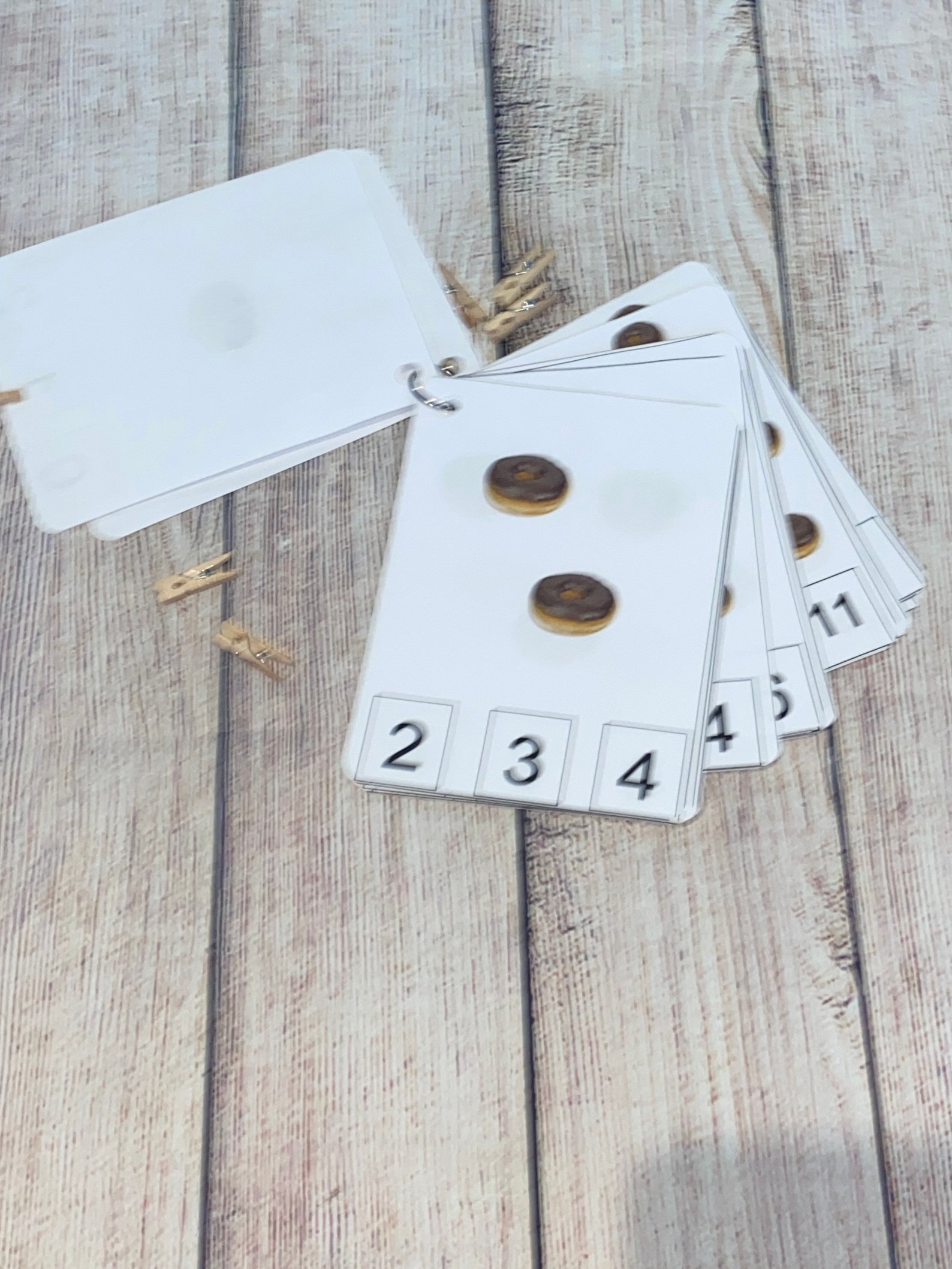 Chocolate Donut Counting Food , Numbers 1 to 15 Clip Cards, Counting ...