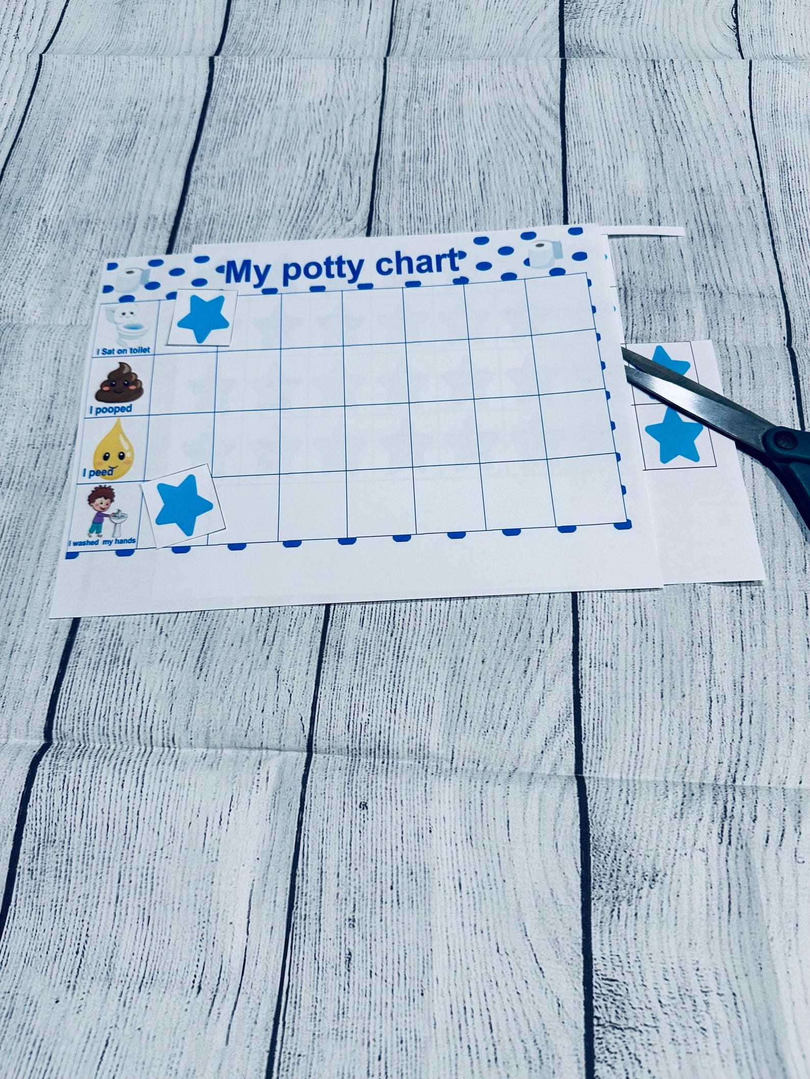Blue Dots Potty Training Boy Potty Chart, Potty Token, Potty Training ...