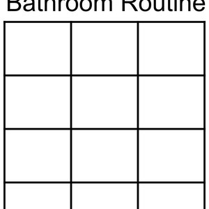 Girl Bathroom Routine, Schedule Potty Training, Reward Chart Poster ...