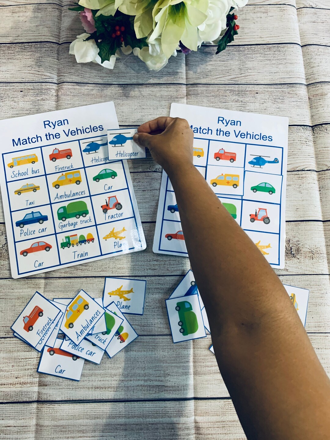 Transportation, Vehicles, Matching Activities, Speech Therapy, Autism ...