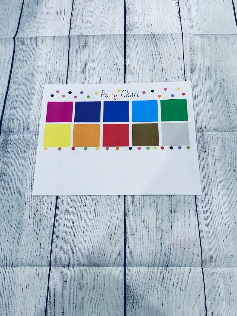 Potty Training Chart With Matching Cards | Color Matching Toilet ...