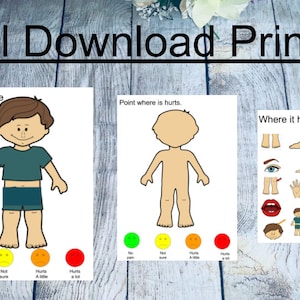 Toddler, Preschool, Where It Hurt? Child Pain Chart, Communication ...
