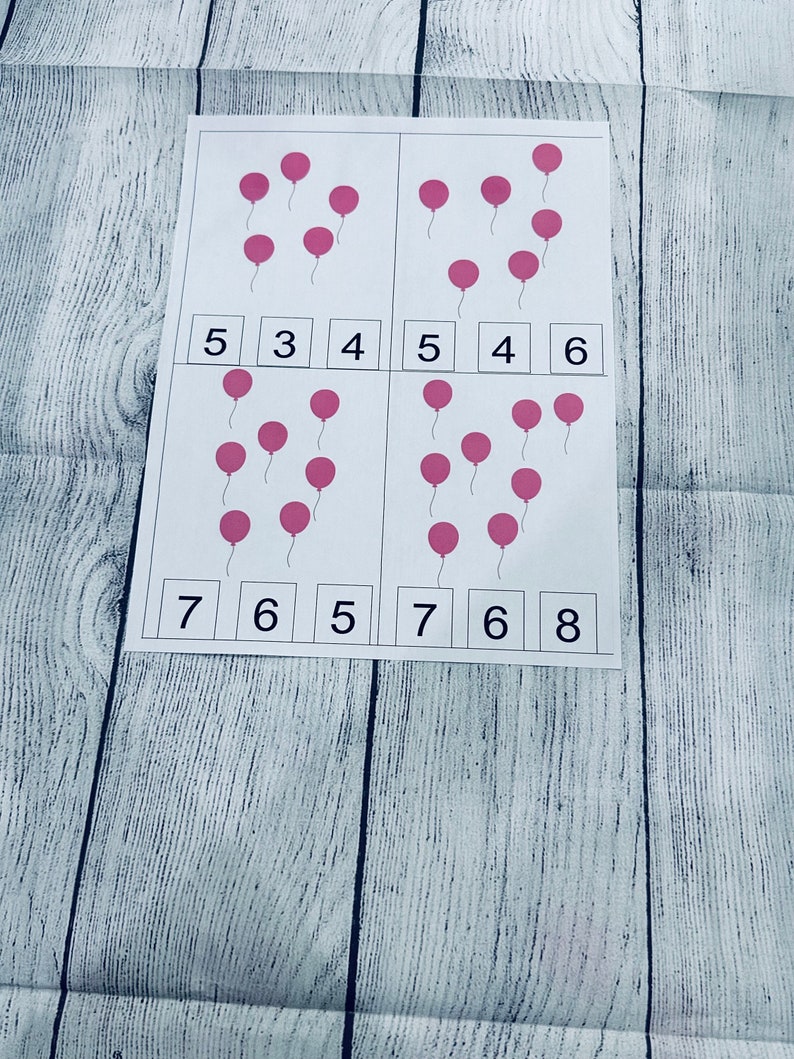 Balloon Clip Cards, Numbers Counting 1 to 15, Teacher Activities for ...