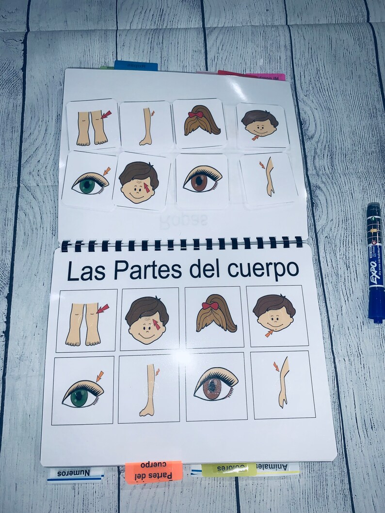 Back to School Teacher Gift, Activity Spanish, Busy Book Interactive ...