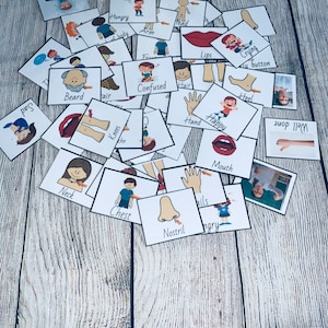 45 Loose Cards Feelings, Emotion and Body Part Pictures Cards for ...