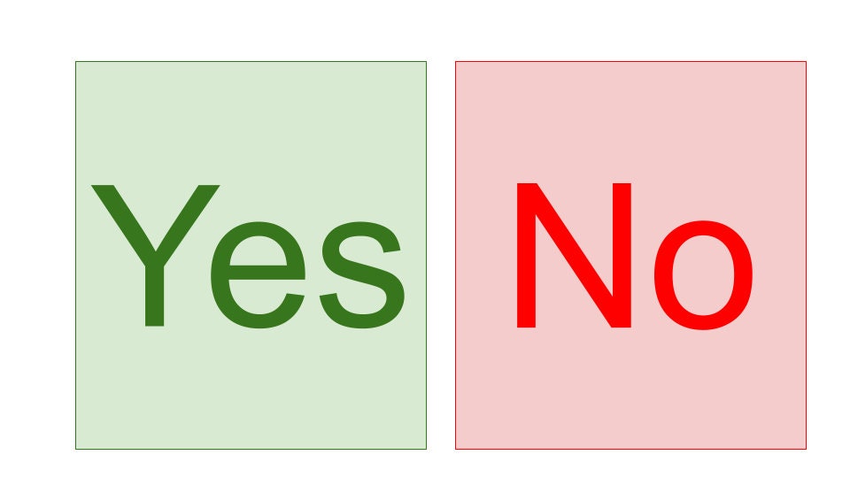 Yes and No Cards Large, Digital Download ,preschool ,homeschool ...
