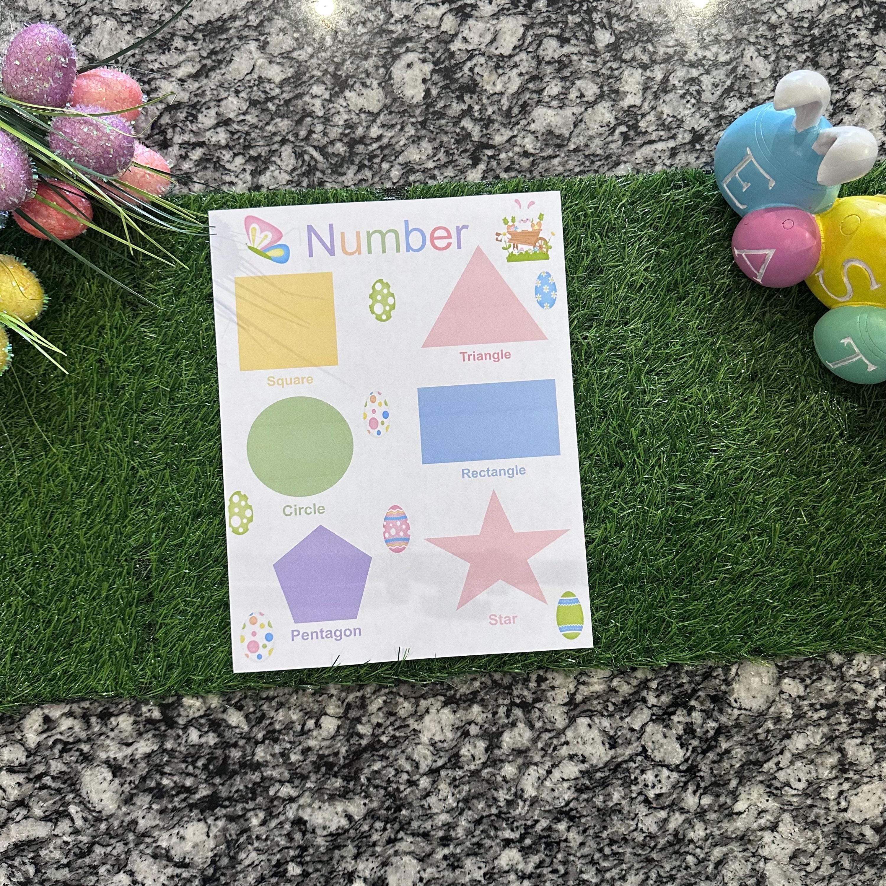Easter Shapes Poster Wall Art Printable Classroom Decoration, Learning ...