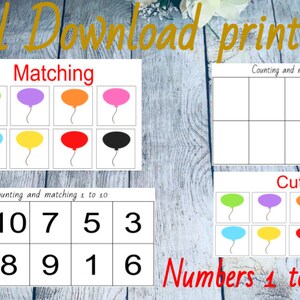 Balloon Matching Interactive Activity, Matching, Sorting, Busy Work ...