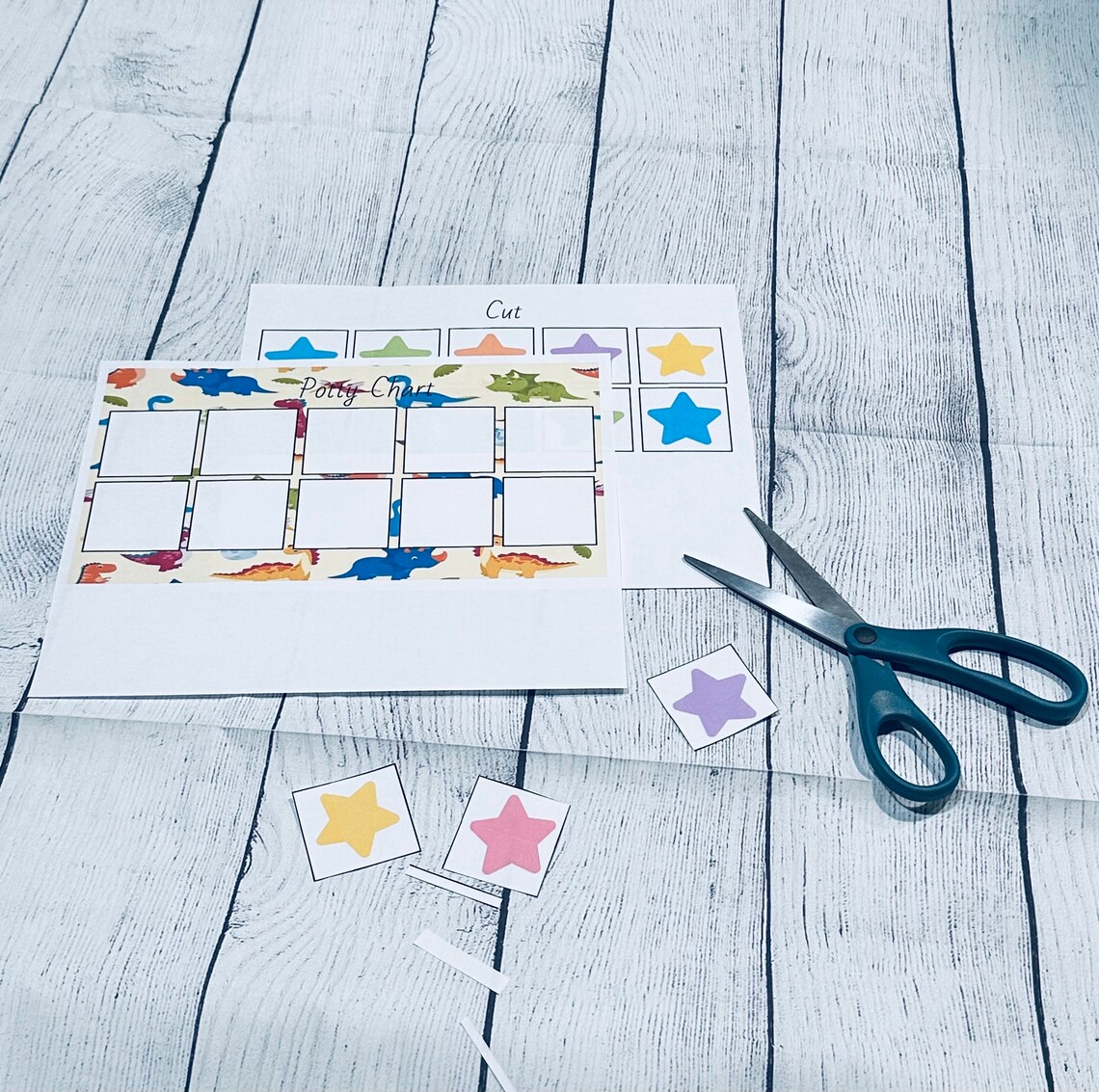 Dinosaur Theme Potty Training Board, Green, Boy / Girls, Potty Chart ...