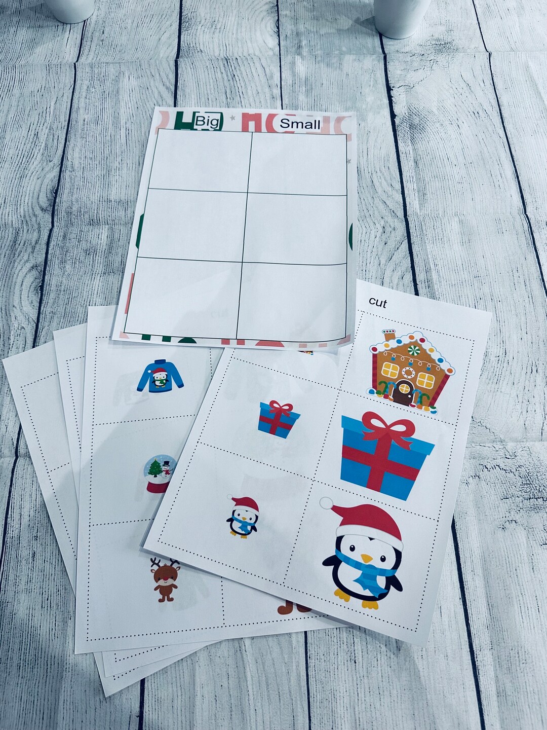 Christmas Sorting Interactive Activity Big and Small Sorting, Busy Work ...