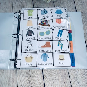 Pec Picture Card Notebook Kit Speech Therapy OT Therapy Autism ...