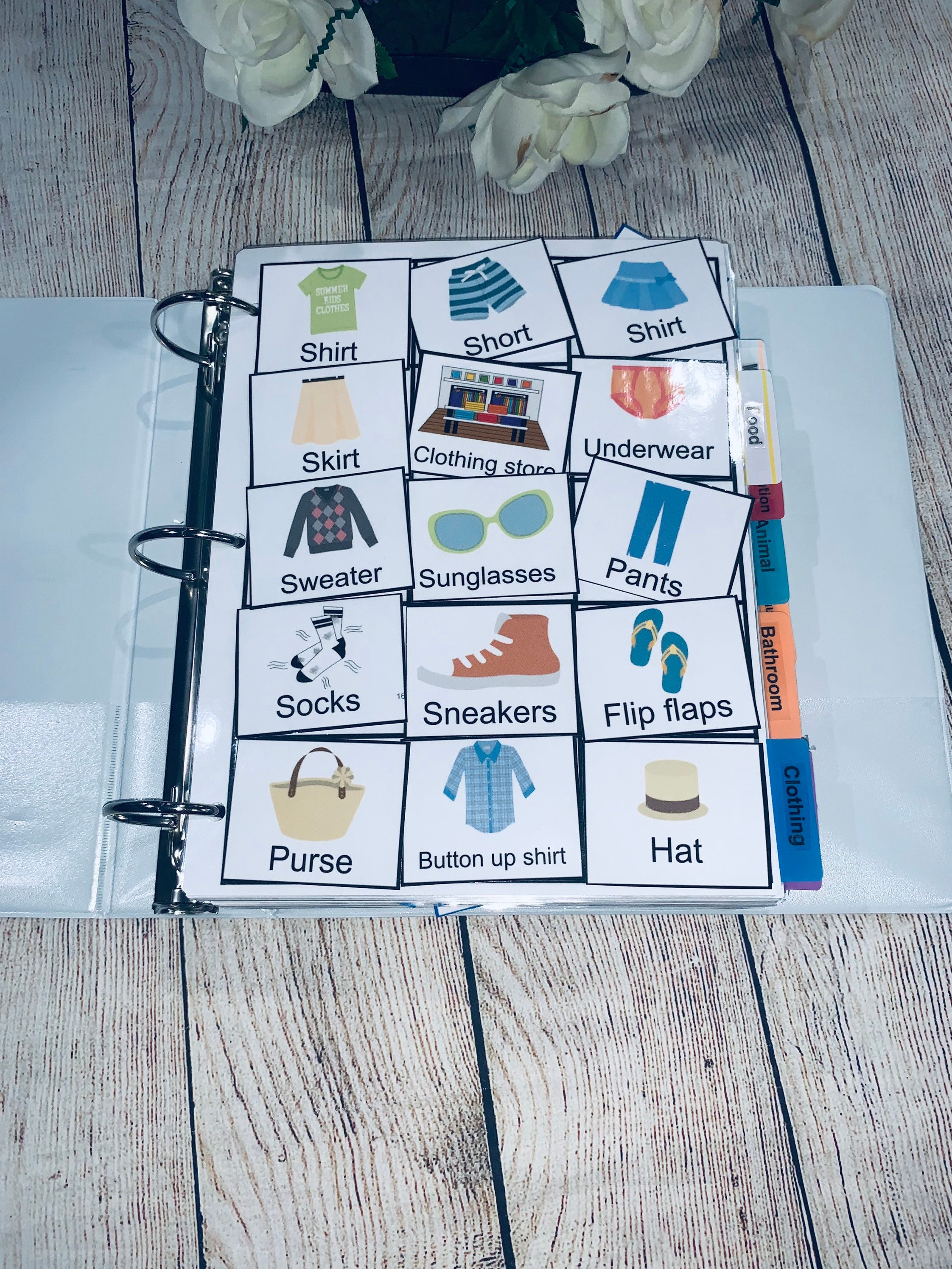 Pec Picture Card Notebook Kit Speech Therapy OT Therapy Autism ...