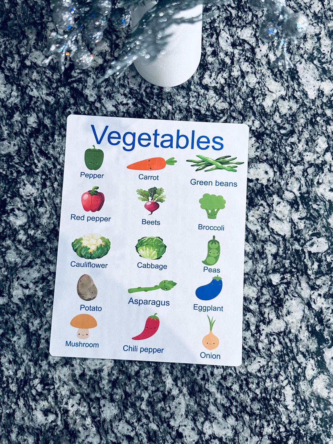 Vegetables Poster Wall Art Printable Classroom Decoration, Learn ...