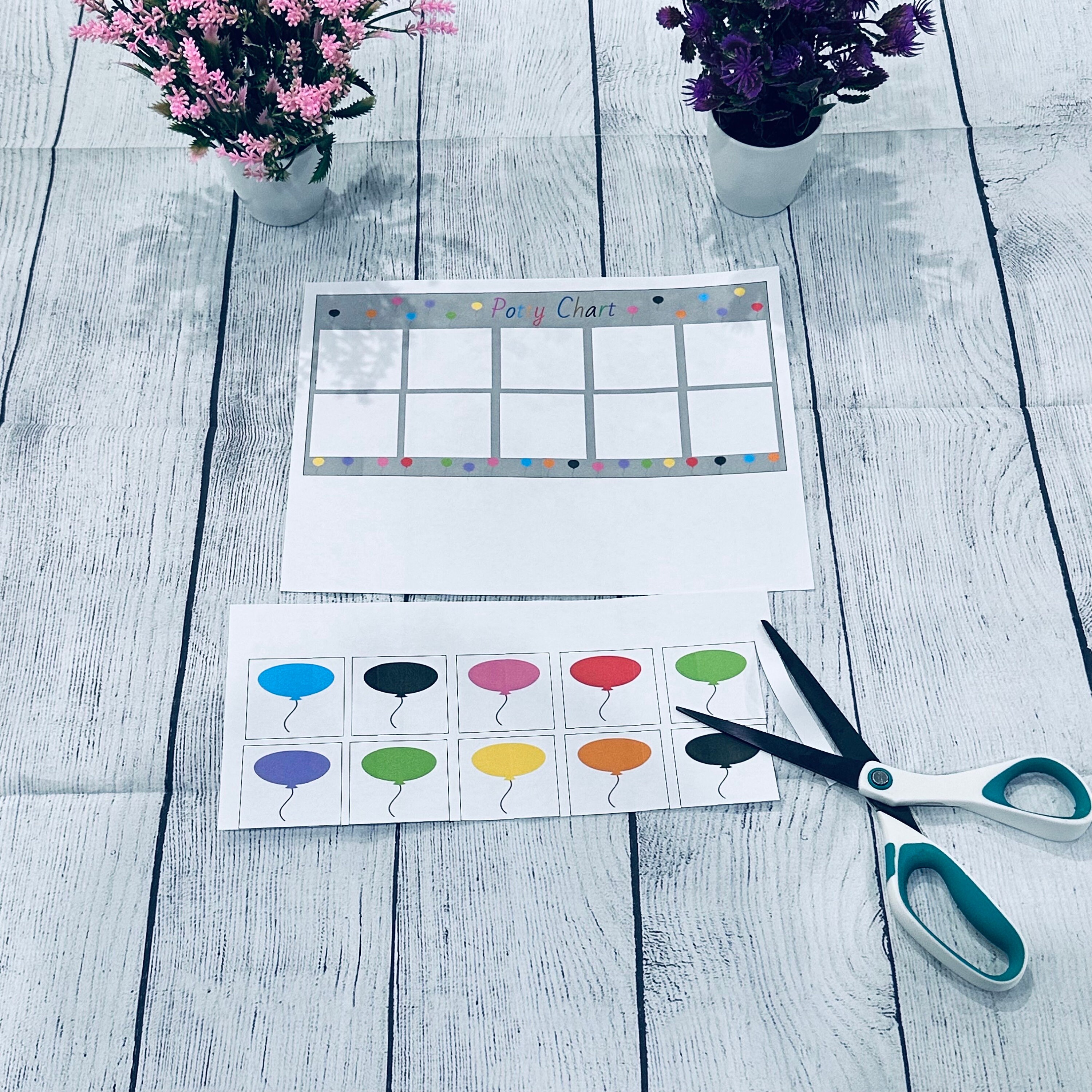 Kids Balloon It's Potty Time Training Board Poster Bathroom Toilet ...