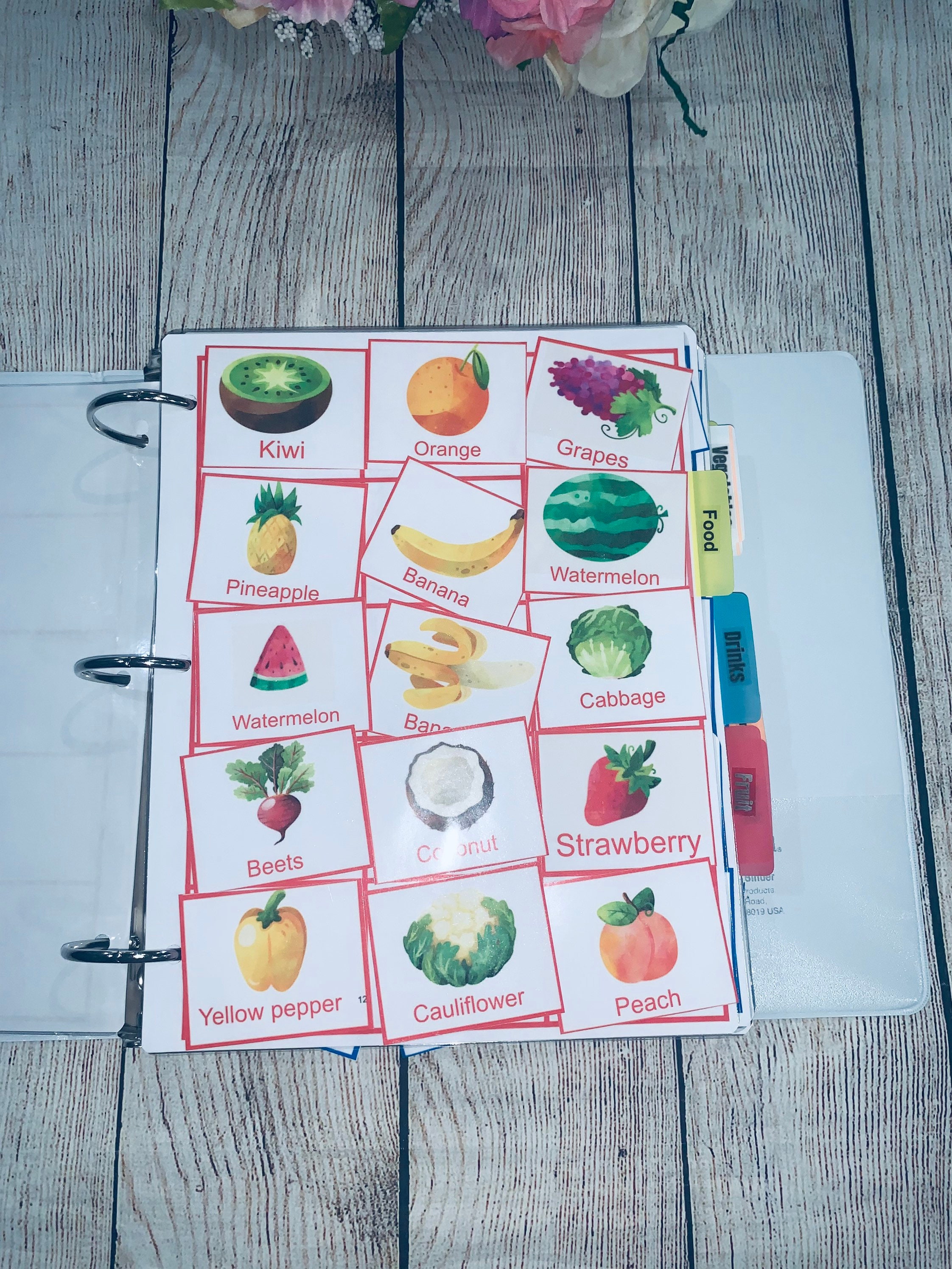 400 Red Food Therapy, Meal Plan, Kids/adult Pictures Card for ...