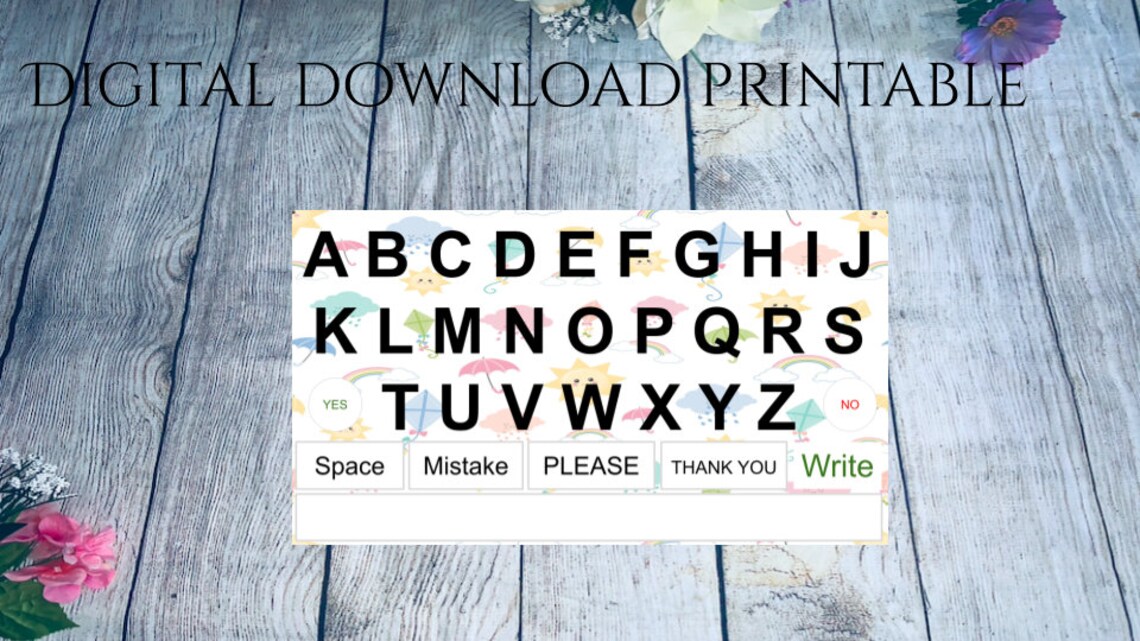 Alphabet Wall Chart Poster Communication Alphabet Board Sentences ...