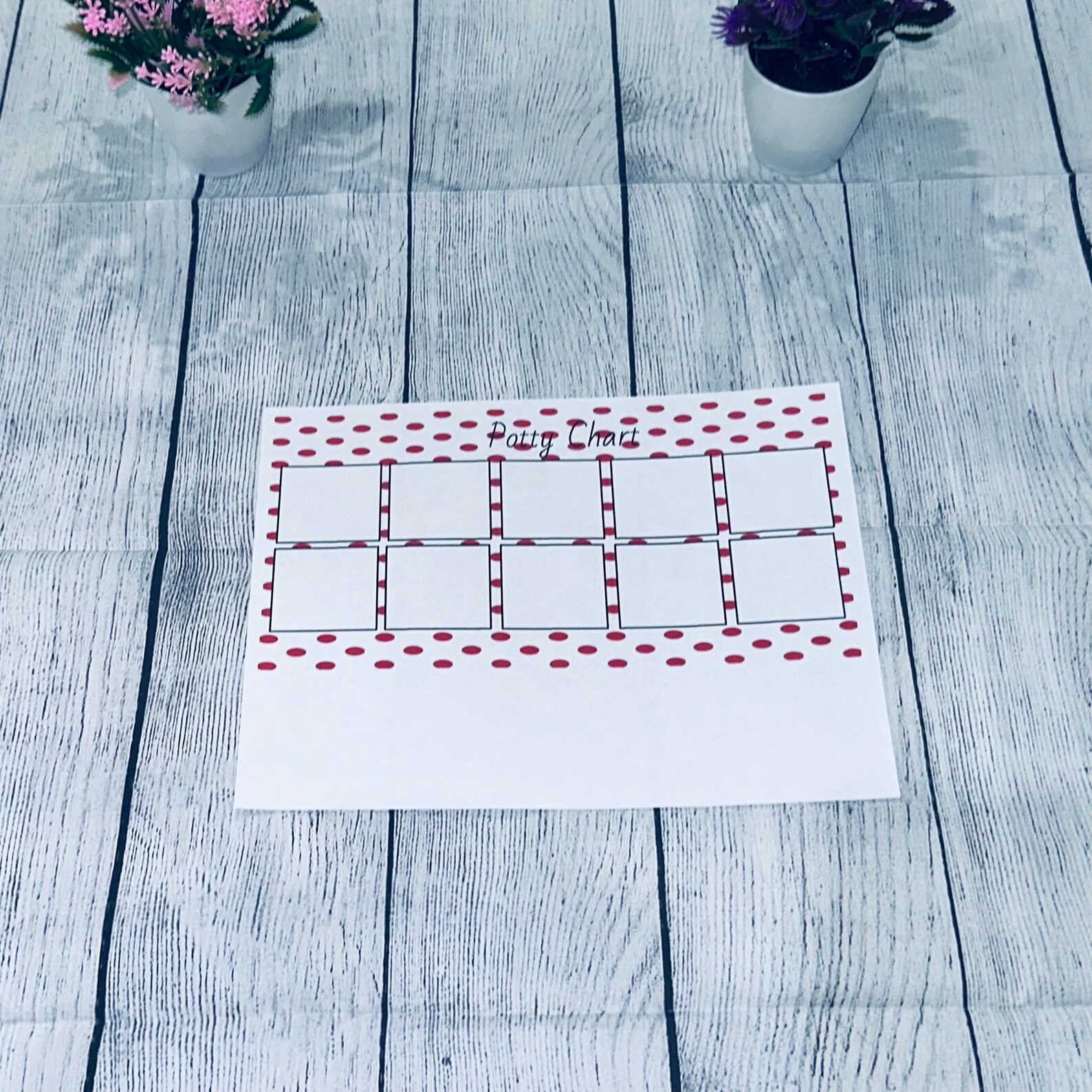 Red Dots Potty Training Board, Green, Boy / Girls, Potty Chart, Potty ...
