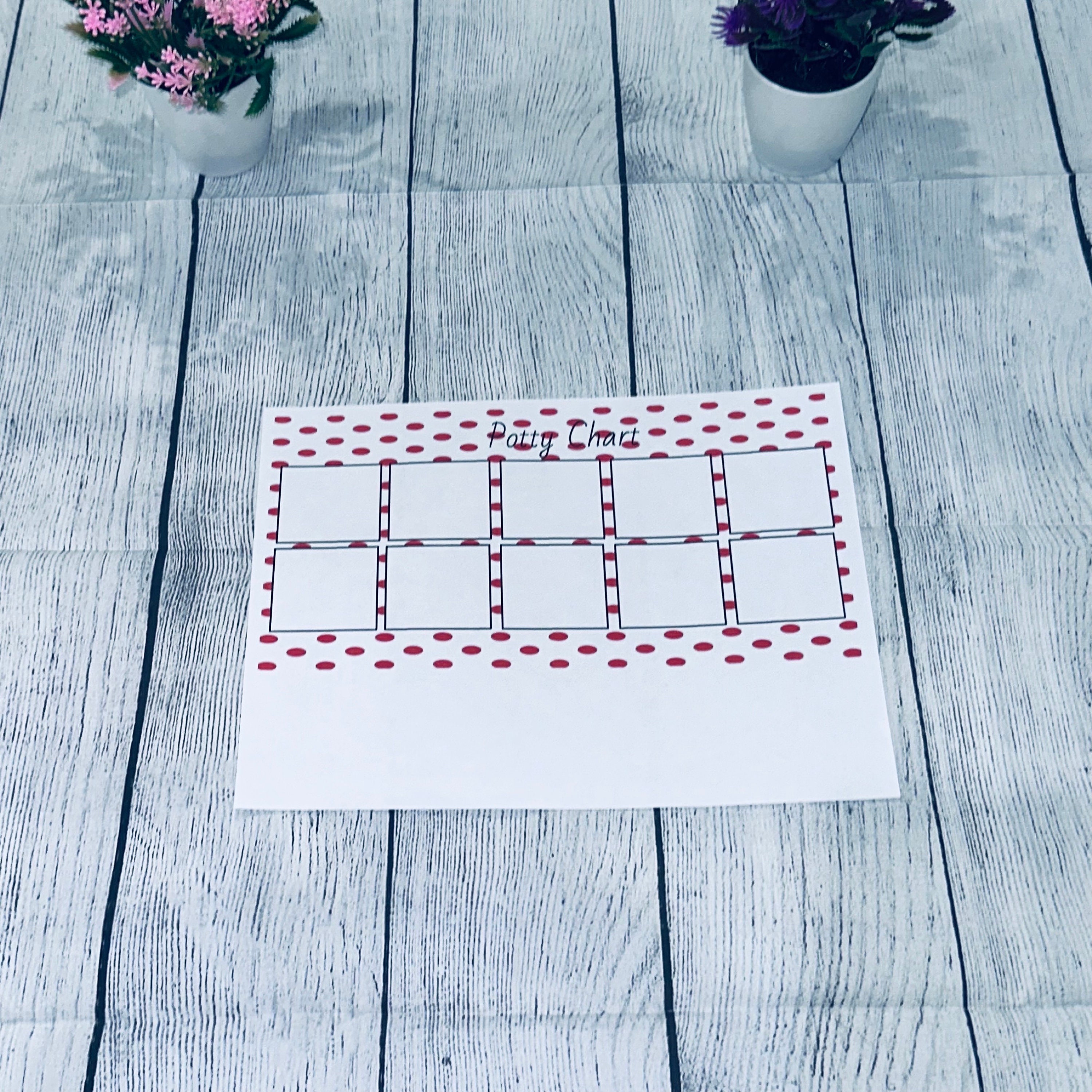 Red Dots Potty Training Board, Green, Boy / Girls, Potty Chart, Potty ...