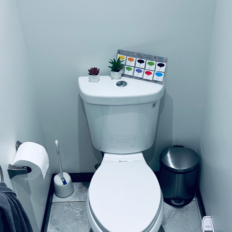 Kids Balloon It's Potty Time Training Board Poster Bathroom Toilet ...