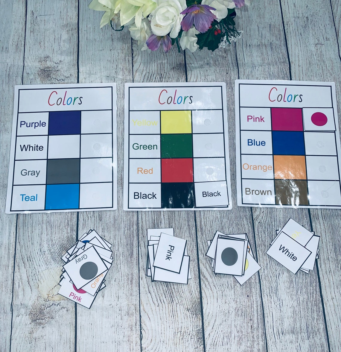 Color Matching Interactive Busy Book Speech Therapy, OT Therapy, DTT ...