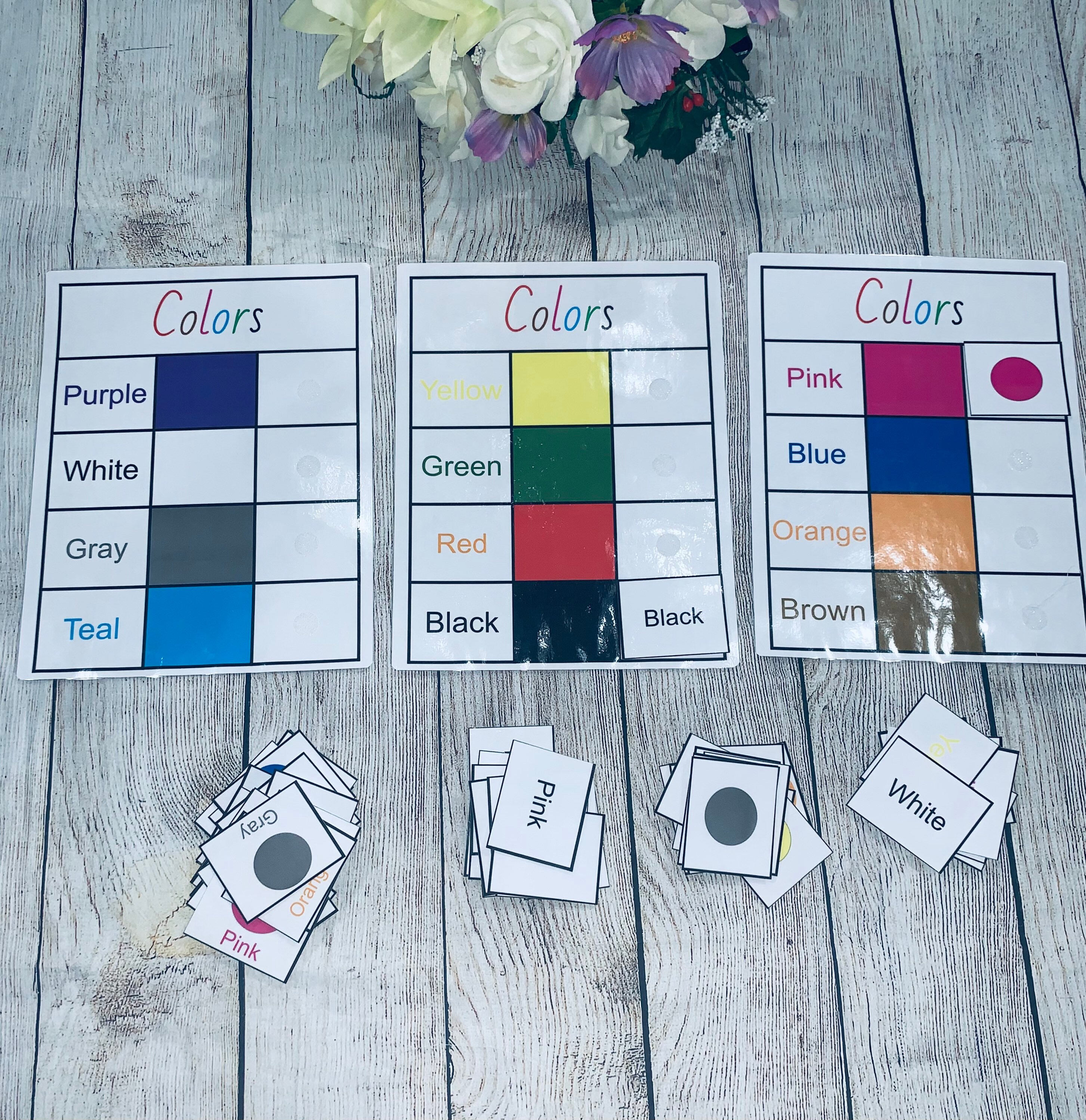 Color Matching Interactive Busy Book Speech Therapy, ABA Therapy DTT ...