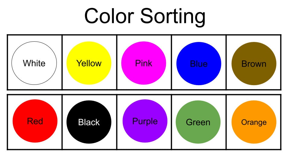 Toddler, Preschool Busy Work, Colors Sorting Matching, Montessori ...