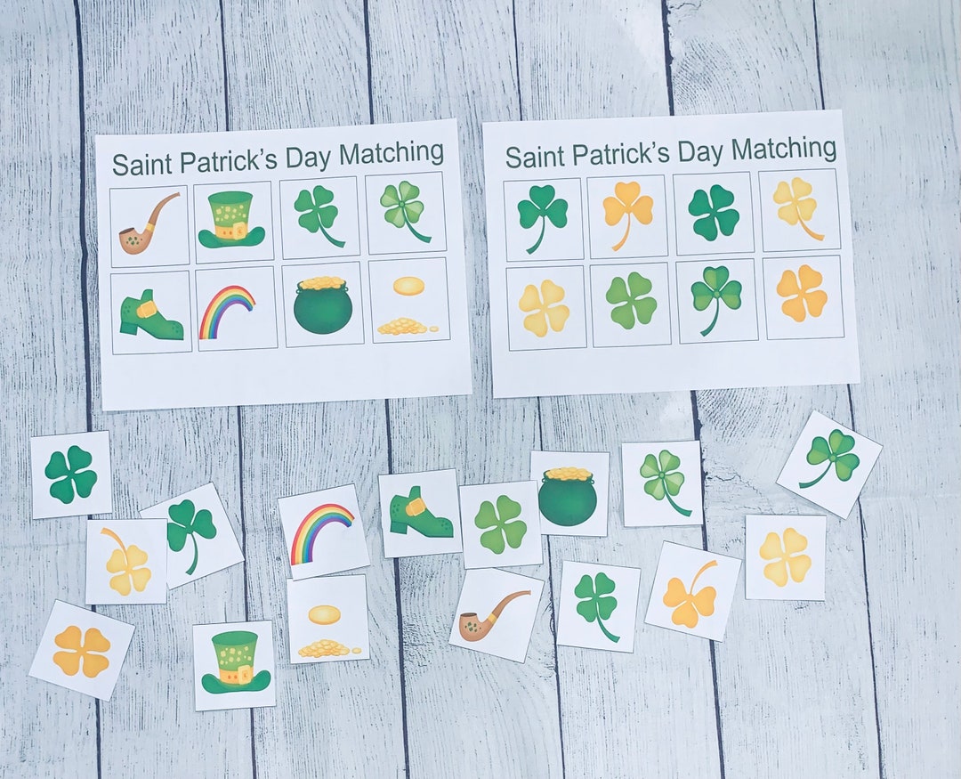 Saint Patrick's Day Preschool Montessori Kids Busy Work Matching ...