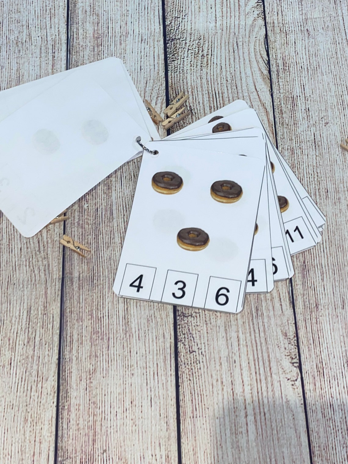 Chocolate Donut Counting Food , Numbers 1 to 15 Clip Cards, Counting ...