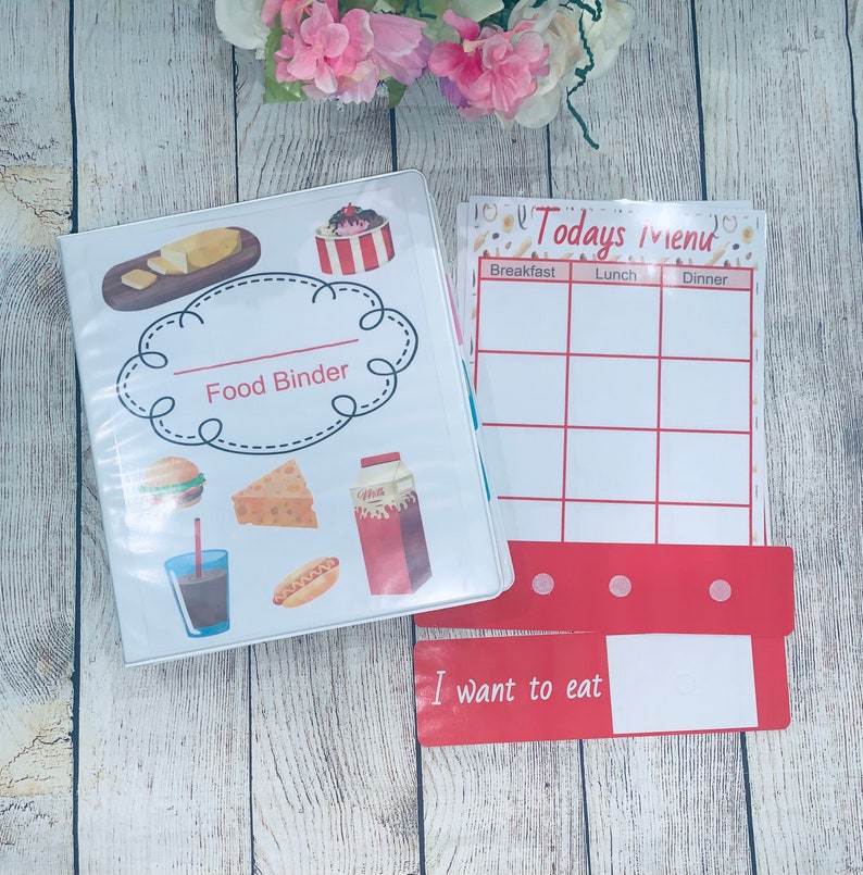 400 Red Food Therapy Meal Plan Kids/adult Pictures Card for - Etsy