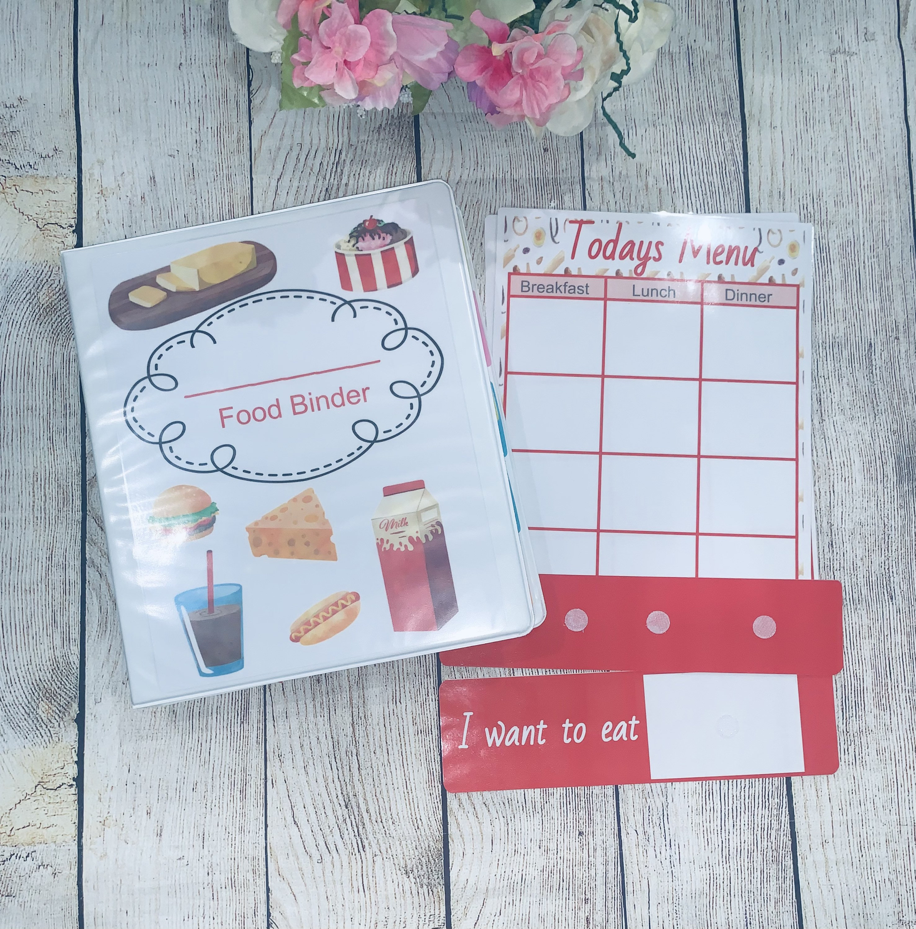 400 Red Food Therapy, Meal Plan, Kids/adult Pictures Card for ...
