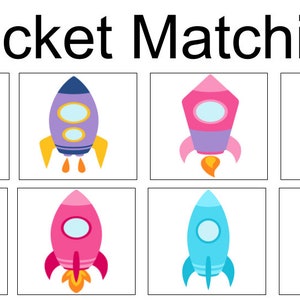 Rockets Matching, Tracing and Handwriting, Numbers 1 to 10 Activities ...
