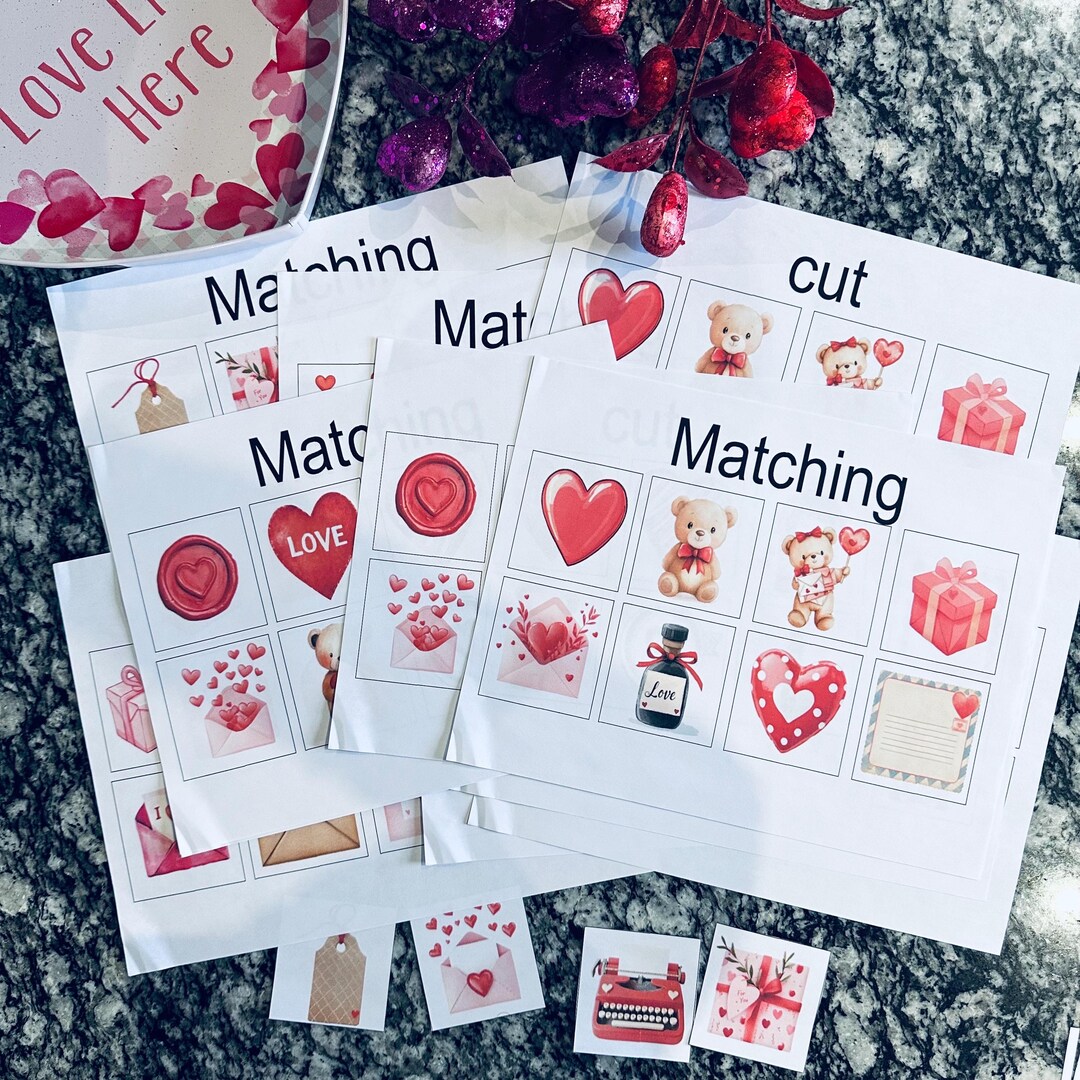 Happy Valentine's Day! Interactive Busy Work Sorting Matching Preschool ...