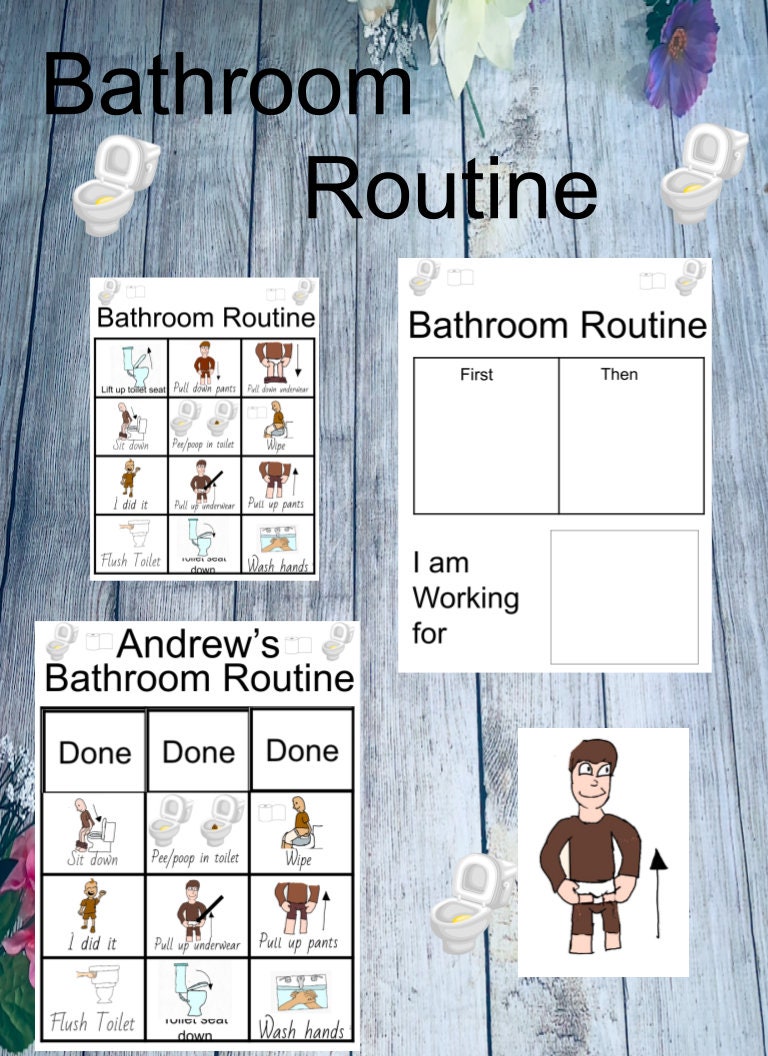 Bathroom Routine, Potty Training, Reward Chart, to Do, and More 75 ...