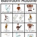 Boy Bathroom Routine, Flash Cards ,schedule Potty Training, Reward ...