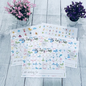 Butterfly Sticker Potty Chart ,spring Summer Theme Girl Potty Training ...